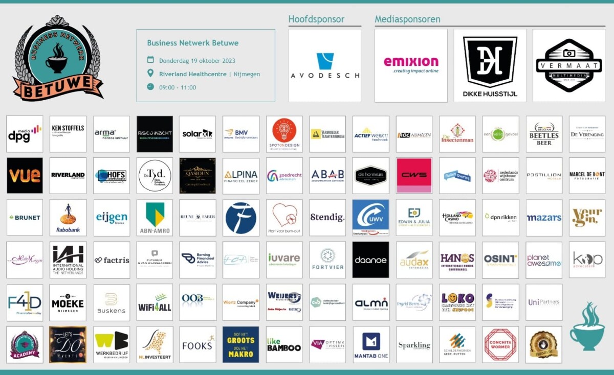 Trots presenteren wij met dit mooie overzicht onze sponsoren en (premium) partners! | Business ...